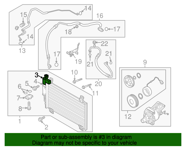 2016-2021 Mazda CX-3 Dehydrator D09W-61-501 | RealMazdaParts.com
