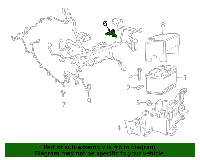 2018-2023 Mopar Battery Current Sensor 68289207AC | TascaParts.com