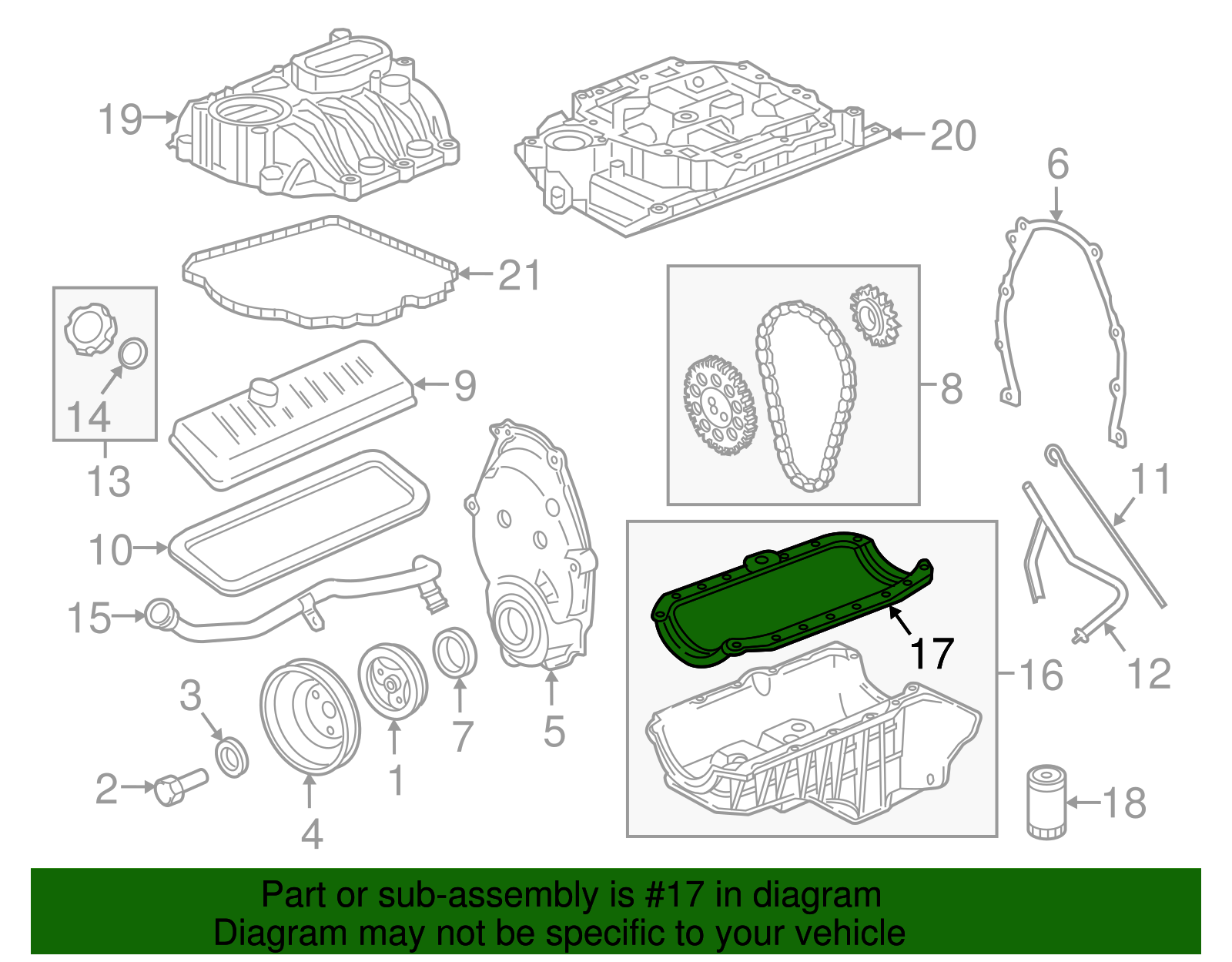 2007-2014 GM Oil Pan Gasket 12593592 GM | GMPartsDirect.com