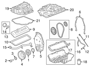2007-2014 GM Oil Pan Gasket 12593592 GM | GMPartsDirect.com