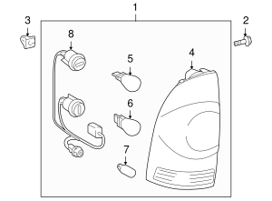 2005-2015 Toyota Rear Left Hand Driver's Tail Light Lamp Assembly ...