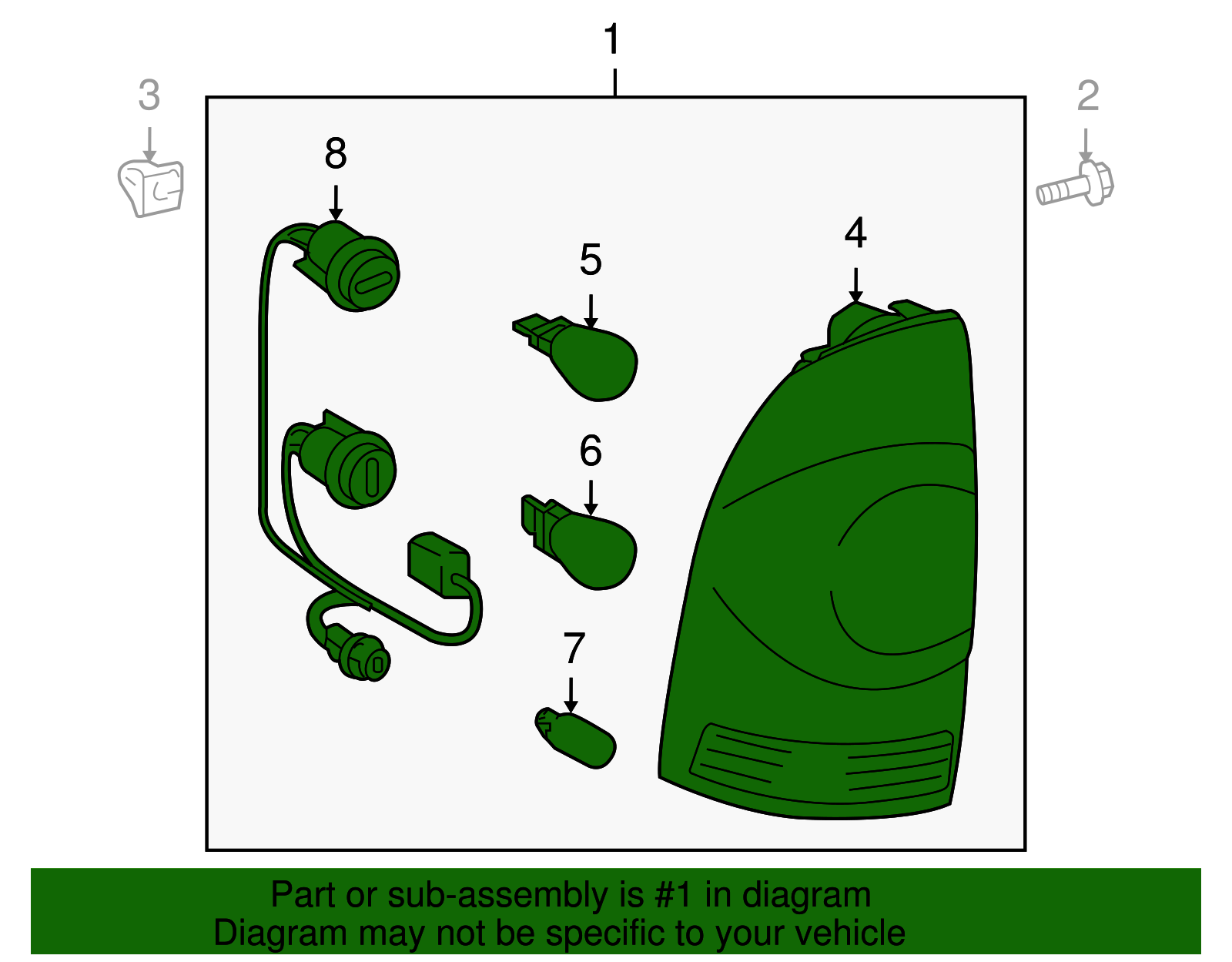 2009-2015 Toyota Tacoma Tail Light (Left, Rear) 81560-04160 | OEM Parts ...