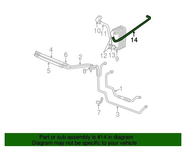 2003-2004 Dodge Oil Cooler Tube 5093119AB | TascaParts.com