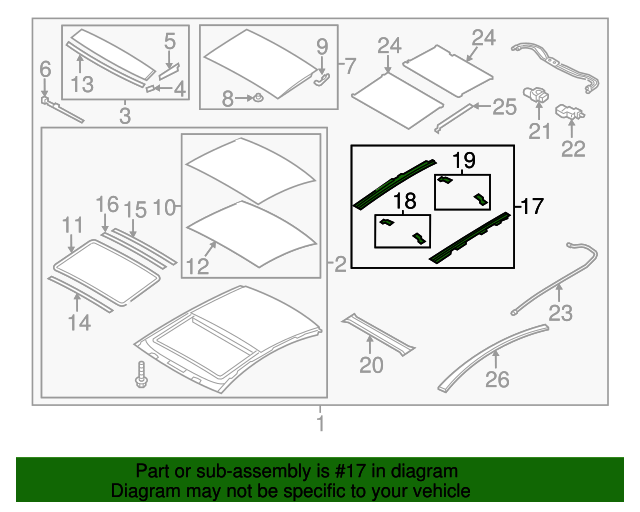 2013-2014 Hyundai Sonata Rail Assembly 81650-3S010 | OEM Parts Online