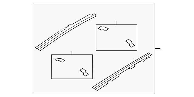 Genuine Sunroof Guide Rail for 2011-2015 Hyundai Sonata | Part# 81650 ...