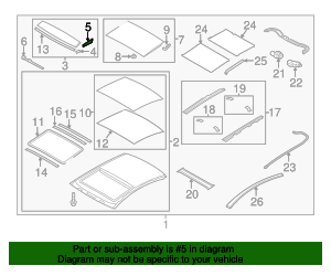 81635-3S010 - Sunroof Lifter 2011-2015 Hyundai Sonata | AutoNationParts.com