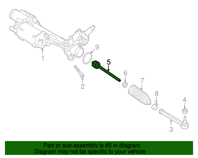 2012-2024 Porsche Steering Tie Rod End 991-347-322-00 | AutoNation Parts