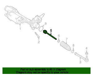 2012-2024 Porsche Steering Tie Rod End 991-347-322-00 | AutoNation Parts