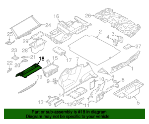 51-46-9-197-286 - Parcel shelf, rear 2011-2016 BMW | AutoNation Parts