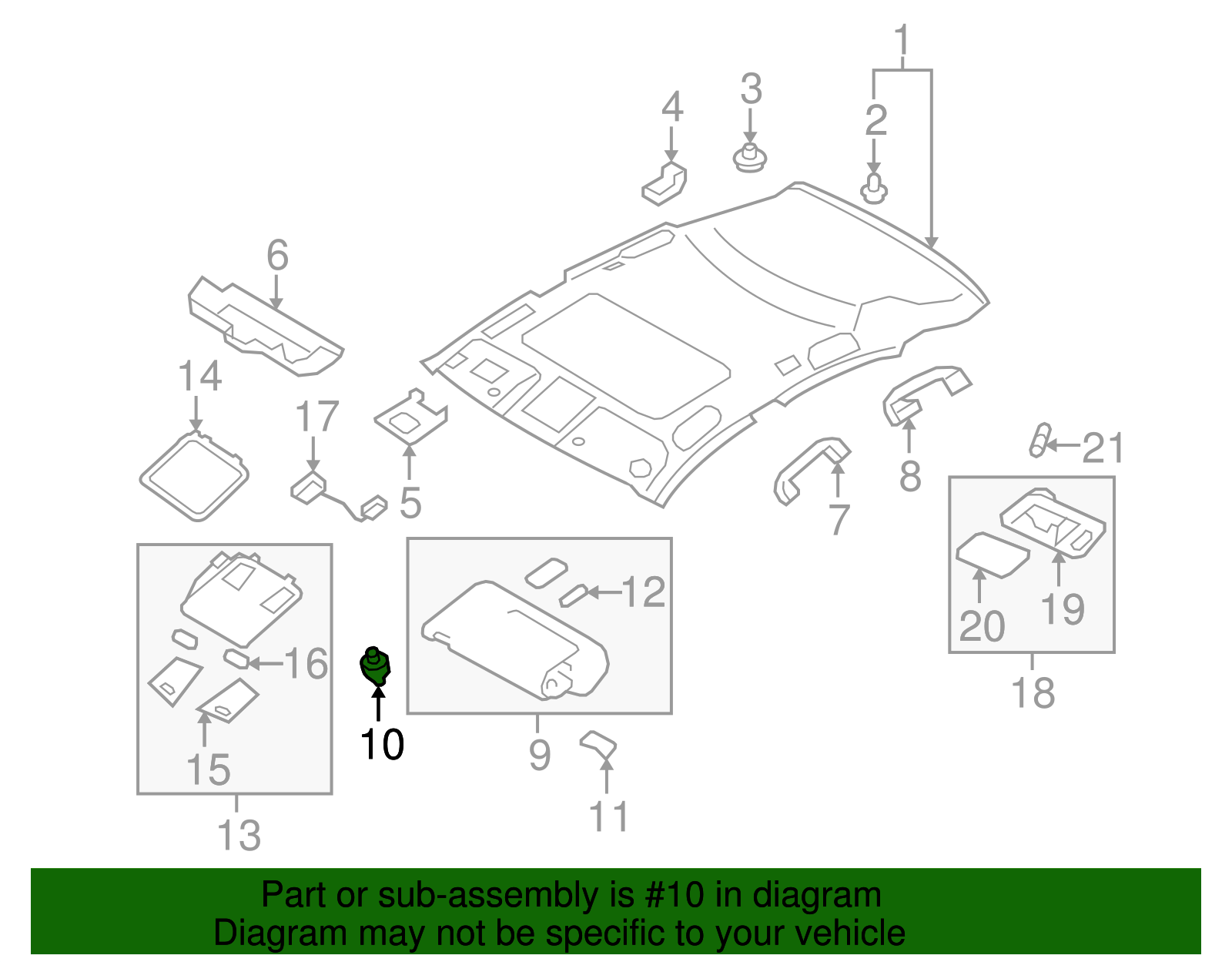 2008-2017 Infiniti Sun-Visor Holder 96409-3WU0A | Faulkner Infiniti of ...