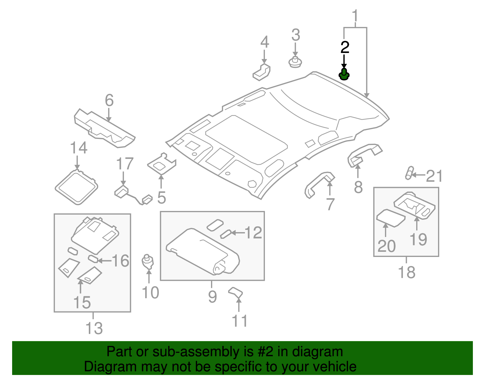 2008-2017 Infiniti Headliner Clip 76988-1BA1A | INFINITI OF WEST CHESTER