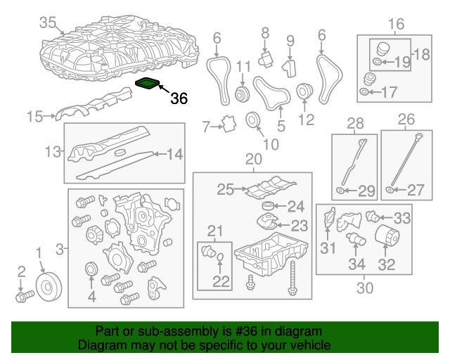 2008-2022 GM Engine Cylinder Head Gasket Kit with Gaskets, Insulators ...