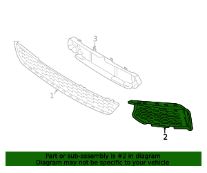 Genuine BMW 51-13-9-498-599 | Outer Grille | FREE Shipping on Most ...