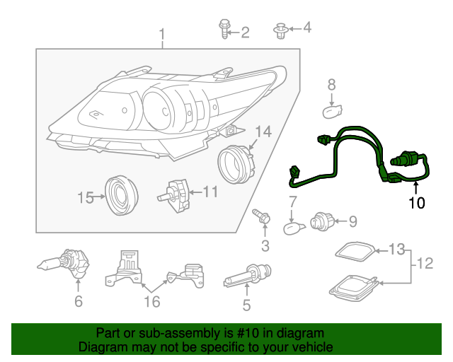 2013-2015 Lexus Side Marker Light Socket 81125-33B50 | AutoNationParts.com