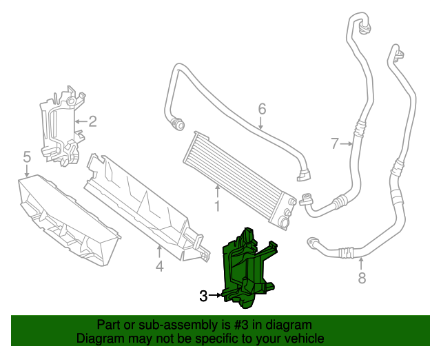 218-500-00-31 - Engine Oil Cooler Bracket 2012-2016 Mercedes-Benz ...