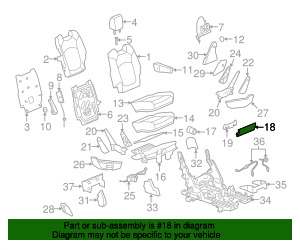 2007-2017 GM Ebony Driver Seat Adjuster Shield 15901161 GM ...