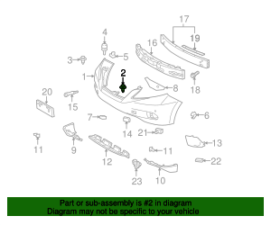 2002-2022 Lexus Bumper Cover Clip 52161-02020 | Longo Lexus
