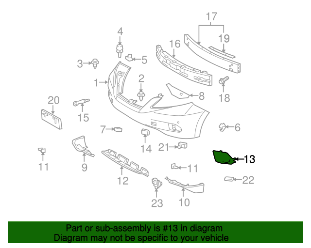 2010-2011 Lexus RX350 Fog Lamp Bezel 81481-48080-B0 | OEM Parts Online