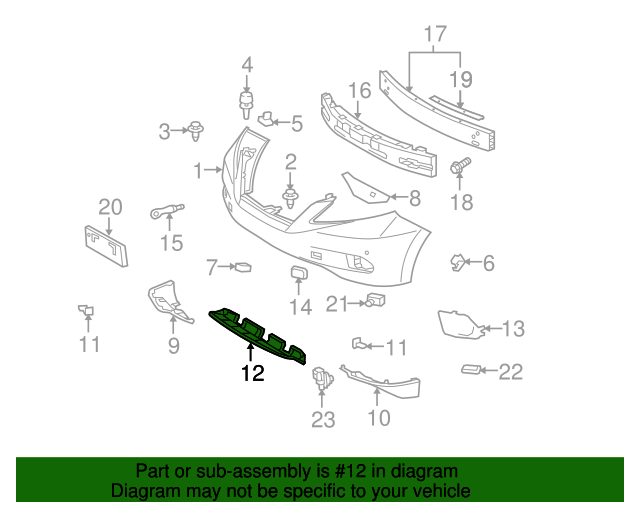53112-0E020 - Lower Grille - 2010-2012 Lexus | MyLexusParts