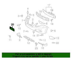 2010-2012 Lexus License Plate Bracket 52114-0E030 | AutoNationParts.com