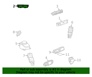 290-905-98-00 - Hazard Warning Switch 2019-2023 Mercedes-Benz ...