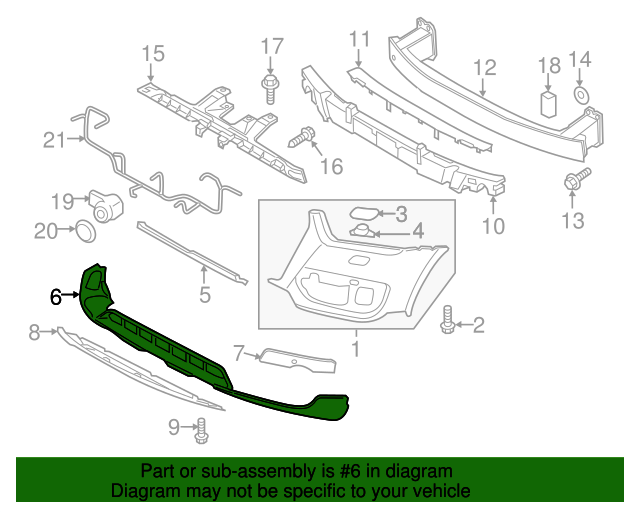 2015 Audi Spoiler 8U0-807-061-B-GRU | Audi USA Parts