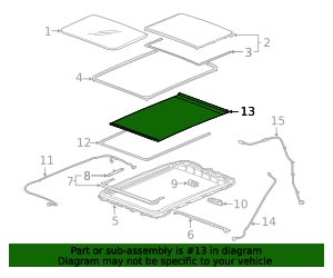84854219 - Sunroof Cover 2021-2023 GM | AutoNationParts.com