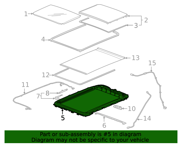 2021-2024 GM Sunroof Housing 84810475 GM | GMPartsDirect.com