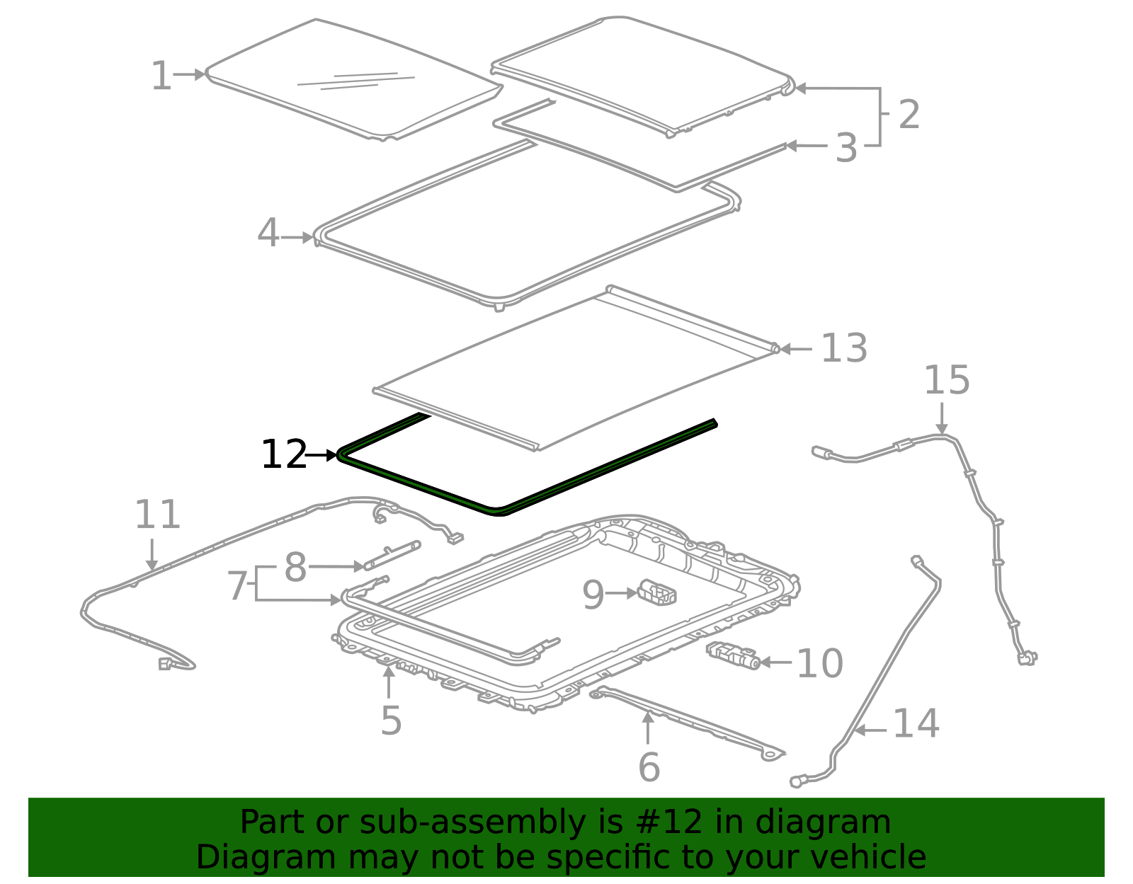 84810472 - Sunroof Opening Trim Finish Lace 2021-2024 GM | Gateway ...