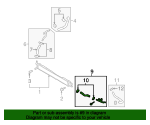 2016-2019 Hyundai Sonata Drive Motor Inverter Radiator Hose 25443-A8000 ...