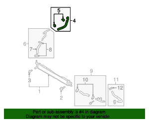 Genuine Upper Hose for 2016-2019 Hyundai Sonata | Part# 25435-E6000 ...