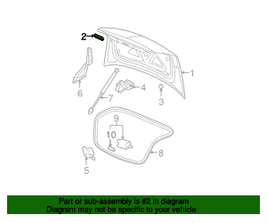2008-2020 GM Deck Lid Bumper 15877980 | GMPartsDirect.com