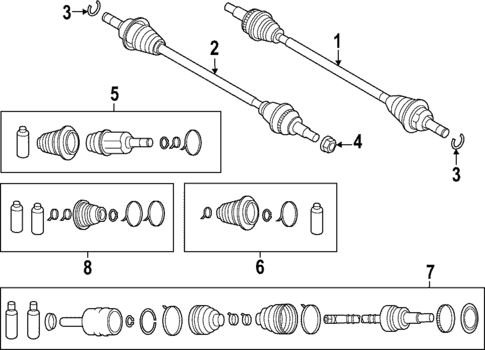 Drive Axles for 2025 Mazda CX-50 | Mazda Parts Connect