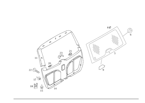 Rear Panel Door Attachment Parts, Rear Panel Door Window for 2007 ...