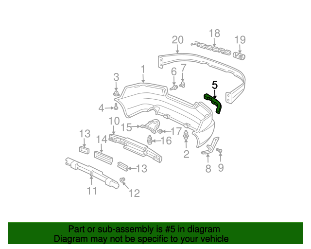 2003-2005 Honda Accord Bumper Cover Bracket 71505-SDN-A00 | OEM Parts ...