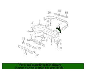 2003-2005 Honda Accord Bumper Cover Bracket 71505-SDN-A00 | OEM Parts ...