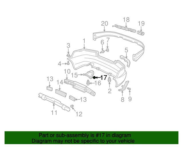 90373-SP0-000 - Hole Cover Nut 2003-2005 Honda Accord | Honda Parts Online