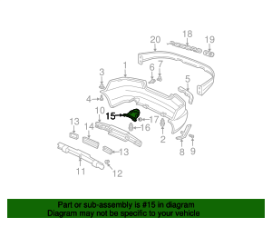 71504-SDN-A00ZD - Bumper Cover Spacer Panel 2003-2005 Honda Accord ...