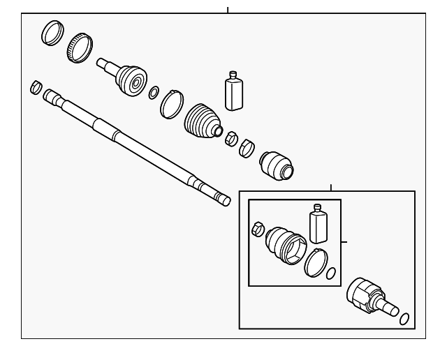 2017-2018 Kia Axle Assembly 49501-A7450 | Kia Parts Online