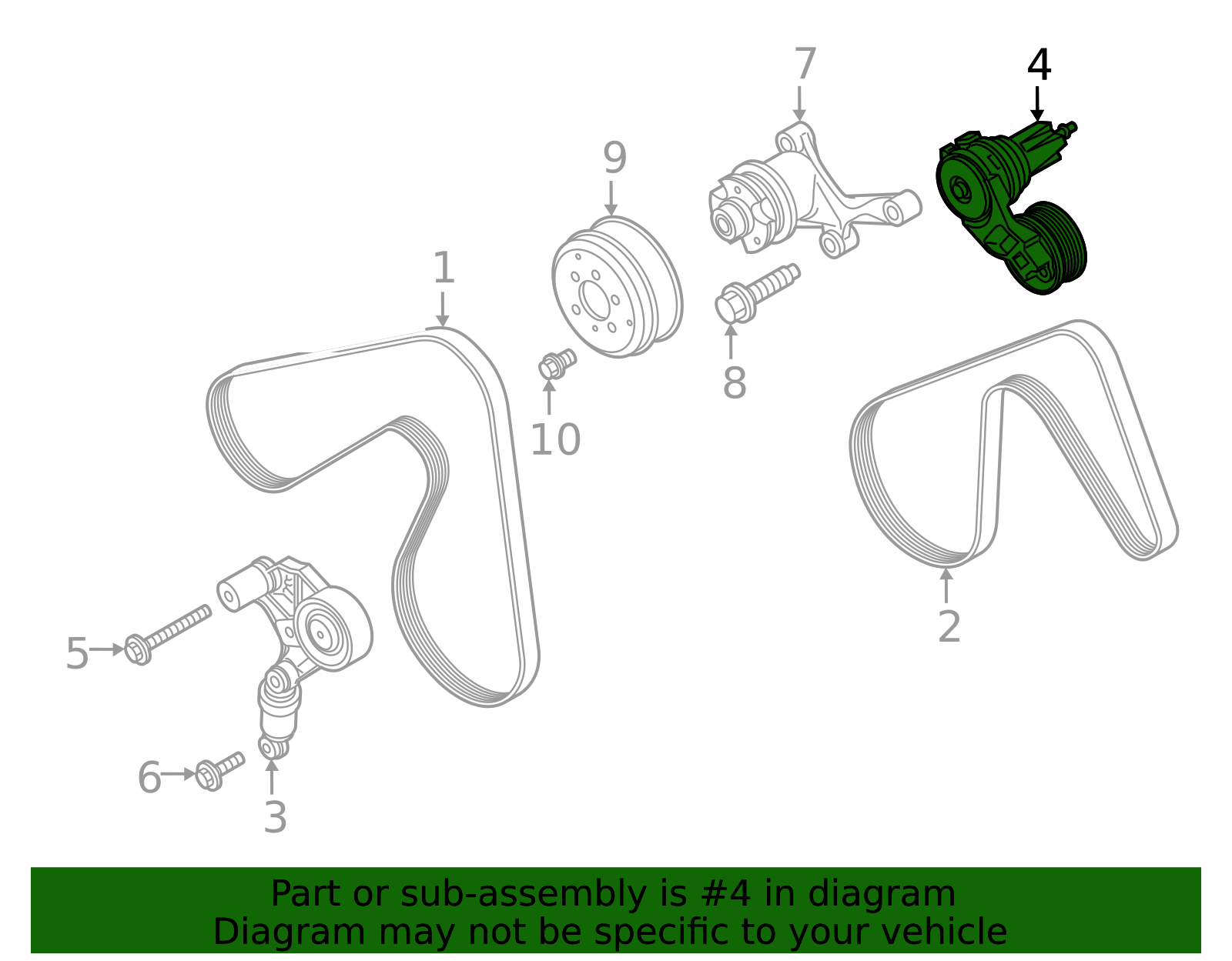 JL3Z-6A228-B - Belt Tensioner 2018-2021 Ford F-150 | Big 3 Auto Parts