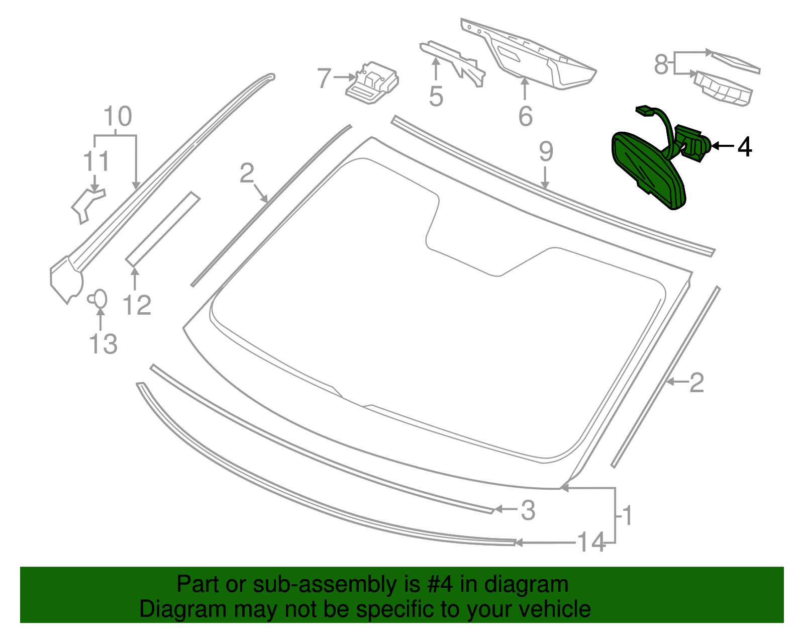 76400-THR-A02 - 2018-2025 Honda - Mirror Assembly Rear-View (Home Link ...