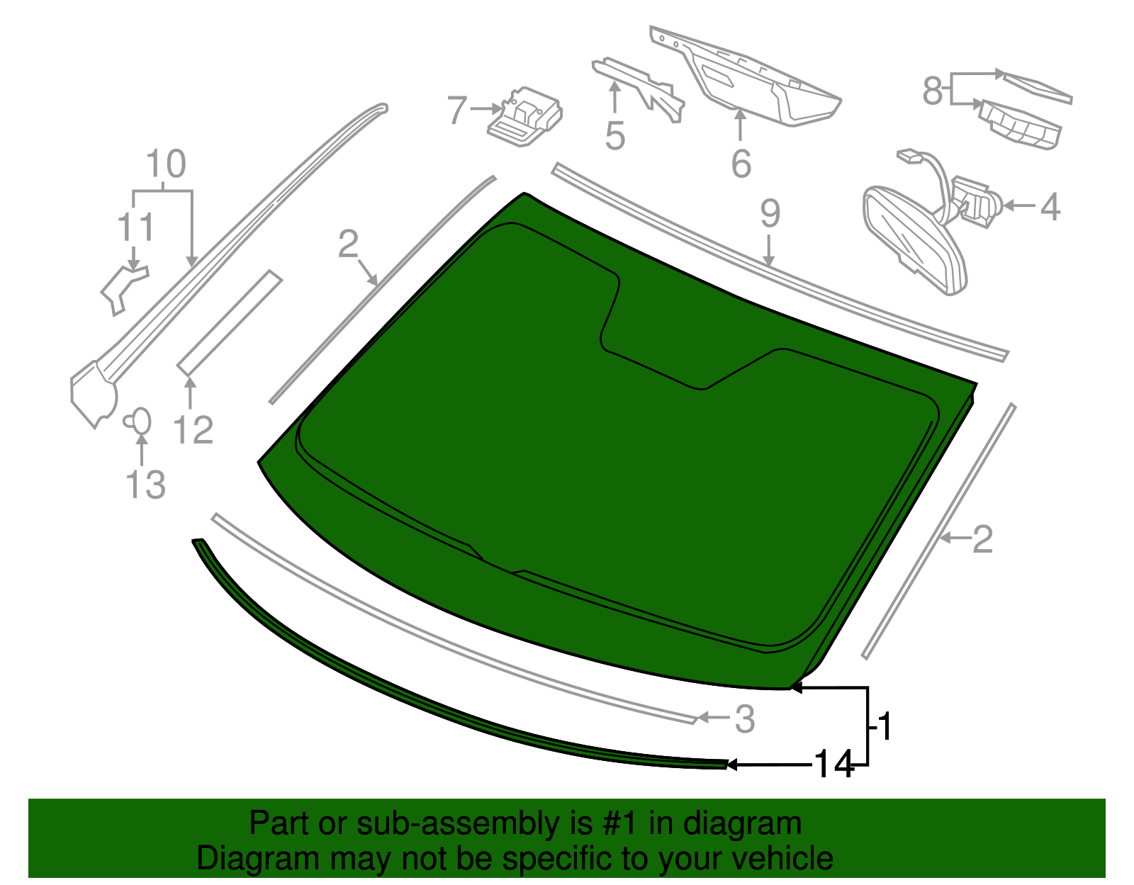 73111-TG7-A24 - Windshield 2016-2022 Honda | Honda Parts Online