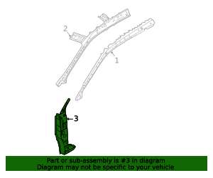G6271-6RRMA - Hinge Pillar Reinforced 2021-2024 Nissan Rogue | Nissan ...