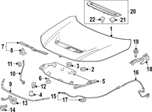 OEM 2023 Honda Civic Hood Grommet 82871-671-000 | Honda Automotive Parts