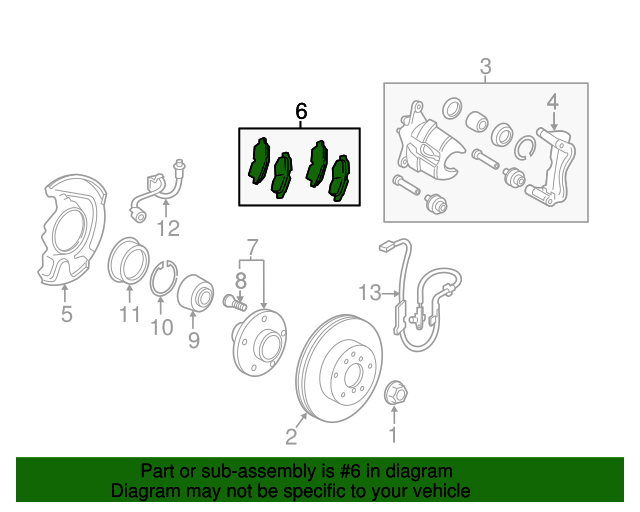 2010-2017 Toyota Brake Pads Front 04465-07010 | Toyota Parts Express