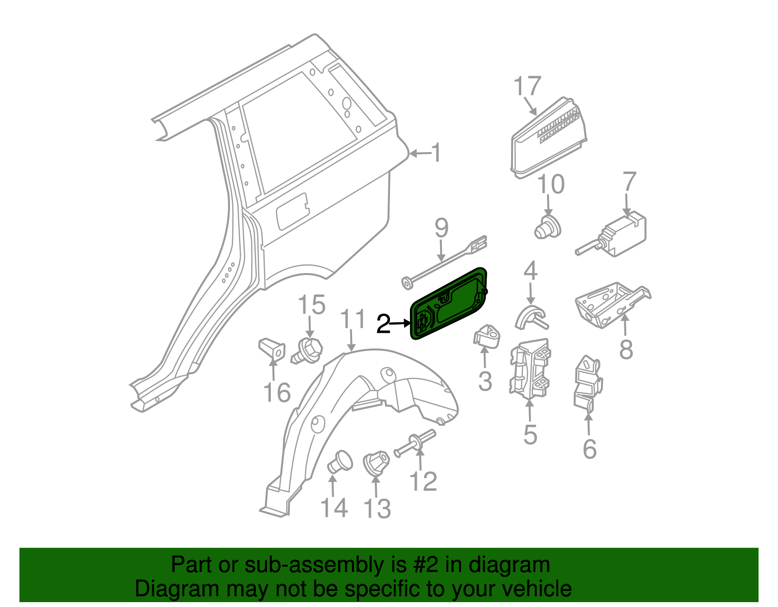 Genuine OEM Fuel Door Part# BPA760010 Fits 2003-2012 Land Rover Range ...