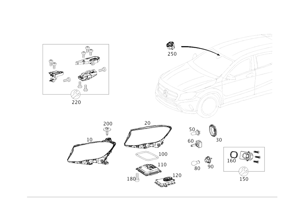 205-906-06-01 - Repair Kit, Led Module For 2015-2023 Mercedes-Benz ...