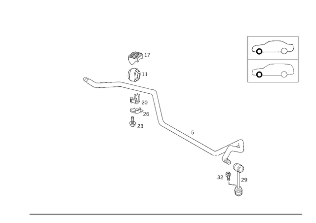 210-323-14-85 - Rubber Bushing 1994-1997 Mercedes-Benz E420 | Mercedes ...