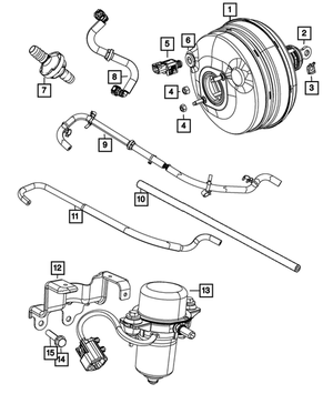 2019-2023 Dodge Brake Booster Vacuum Hose 68437766AA | Mopar eStore