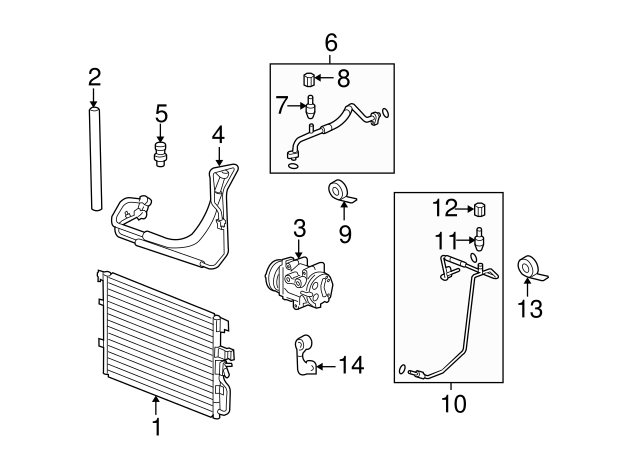 2008-2009 GM AC Tube Rear Bracket 15781448 | QuirkParts